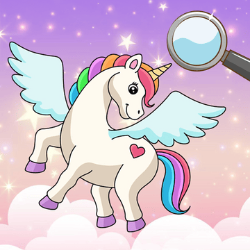 Unicorn Find The Differences - jetzt kostenlos online spielen!